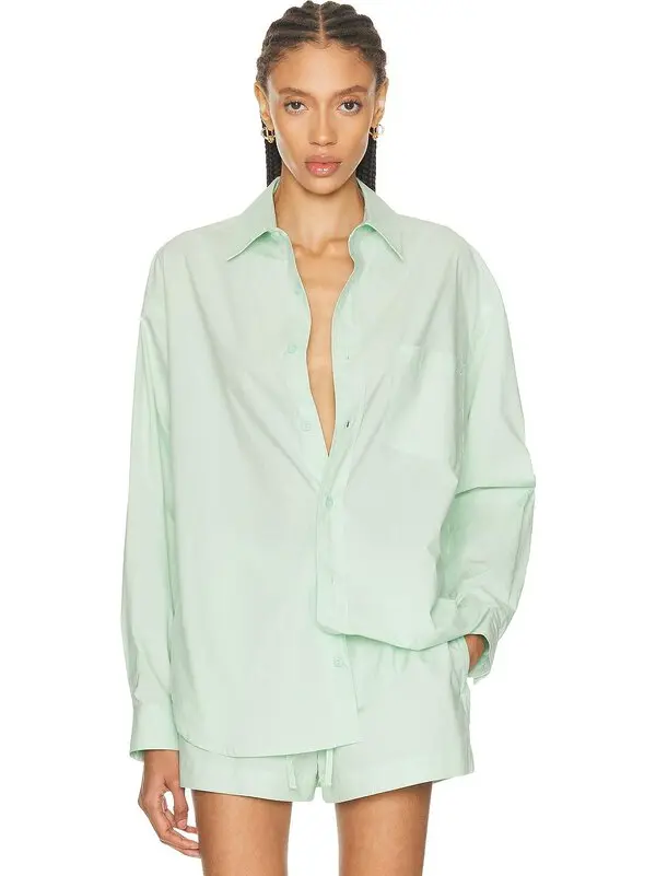 Matteau Relaxed Button-down Top - Mint