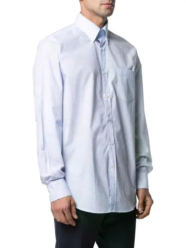 Paul & Shark All-over Shark Monogram Shirt - Blue