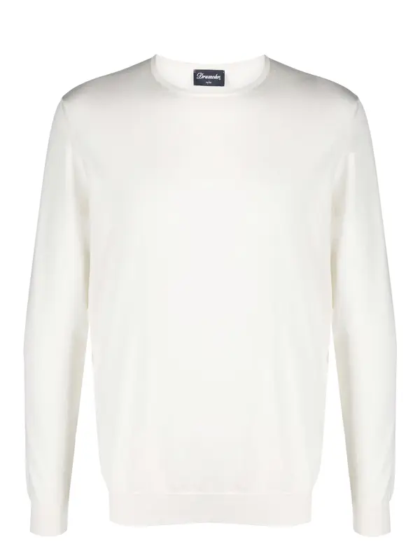DRUMOHR Crew-neck Cotton Jumper - Neutrals