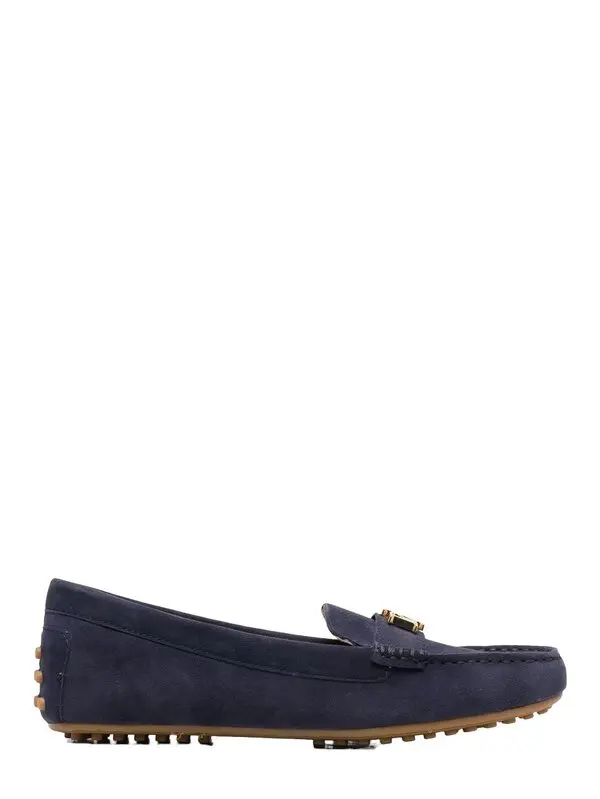 Ralph Lauren Logo-lettering Leather Loafers - Blue