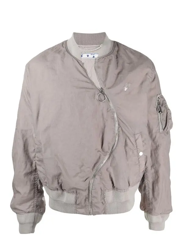 Off-White Bomber Jacket - Grey