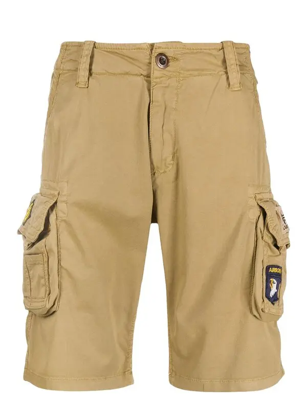 Alpha Industries Multi-patch Cargo Shorts - Brown