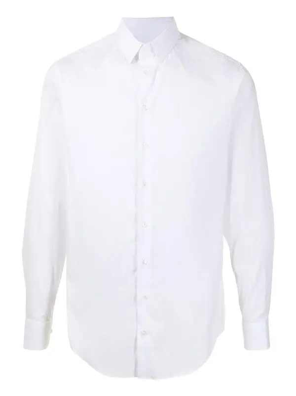 Giorgio Armani Long-sleeved Button-up Shirt - White