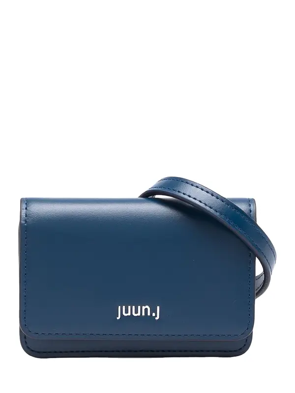 JUUN.J Logo-lettering Leather Belt Bag - Blue