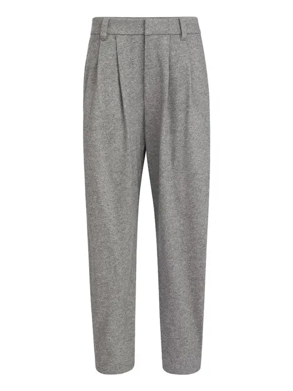 Brunello Cucinelli Tapered Cashmere Trousers - Grey