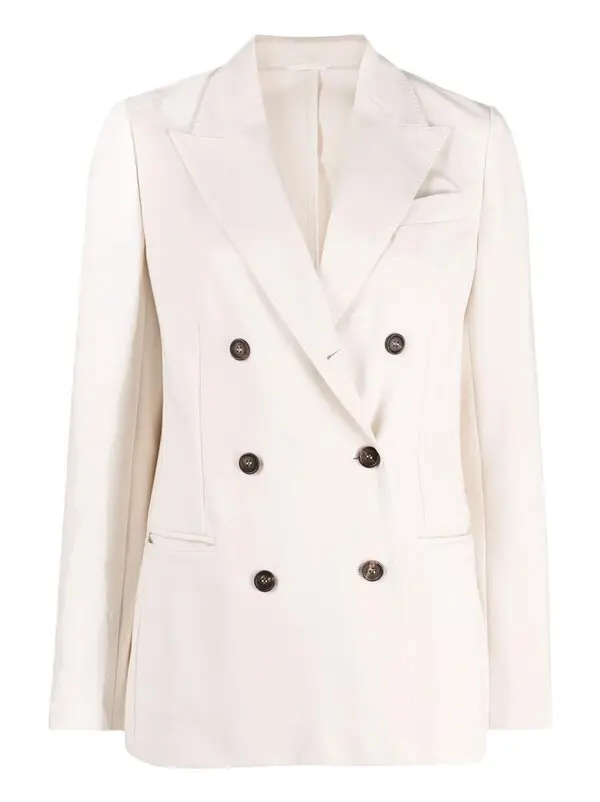Brunello Cucinelli Double-breasted Pea Coat - Neutrals