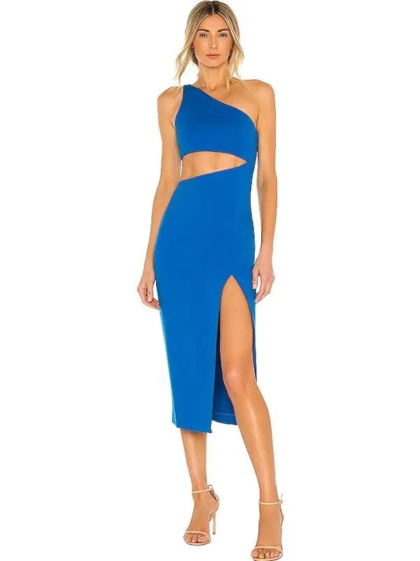 Nbd Kody Cutout Midi Dress - Blueberry