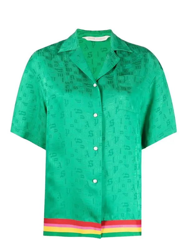 Palm Angels Button-up Long-sleeve Shirt - Green