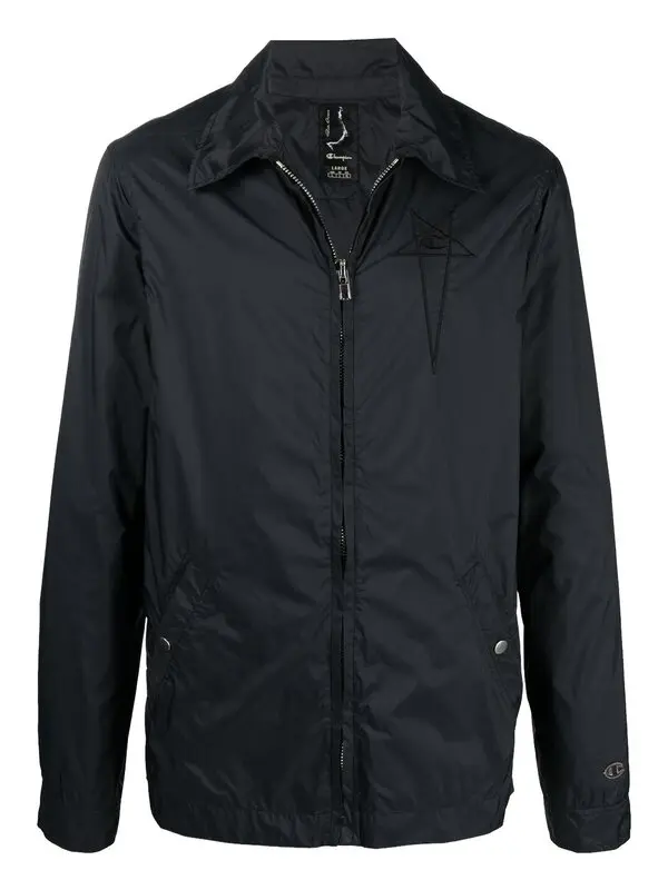 Rick Owens Front Zip Shell Jacket - Black