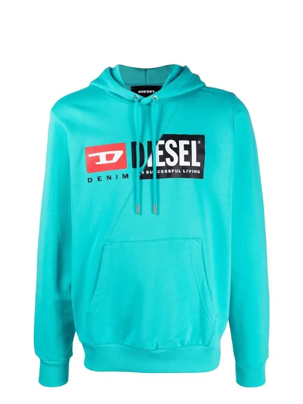 DIESEL® Logo-print Hoodie - Blue
