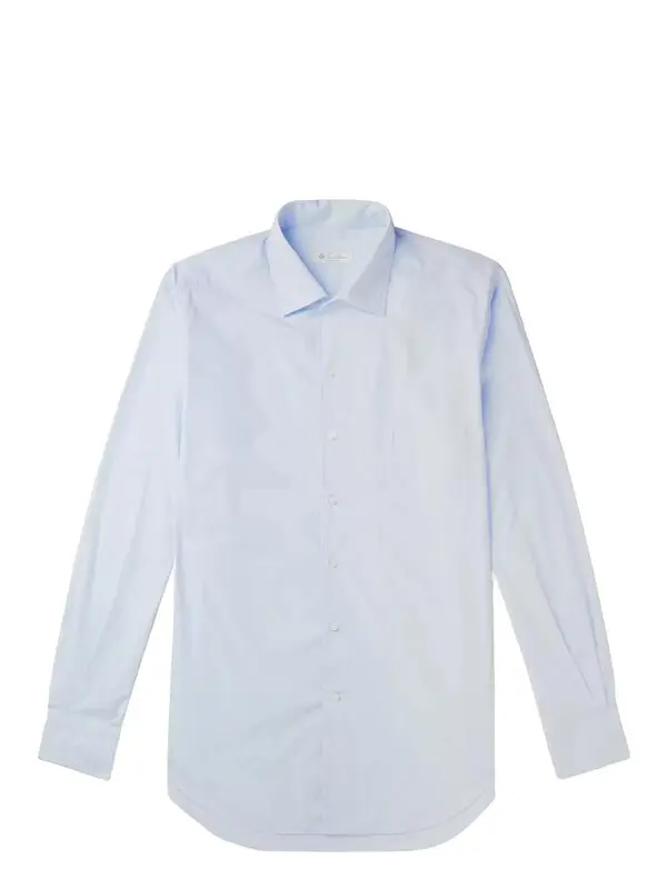 Loro Piana André Cotton-poplin Shirt - Blue