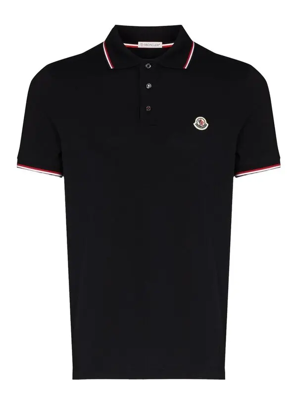 Moncler Logo-patch Polo Shirt - Blue
