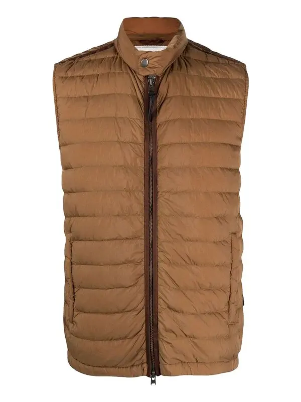 Woolrich Padded Zip-up Gilet - Brown