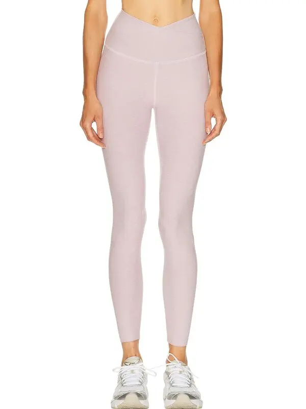 Beyond Yoga At Your Leisure Legging - Blush Blooms Heather