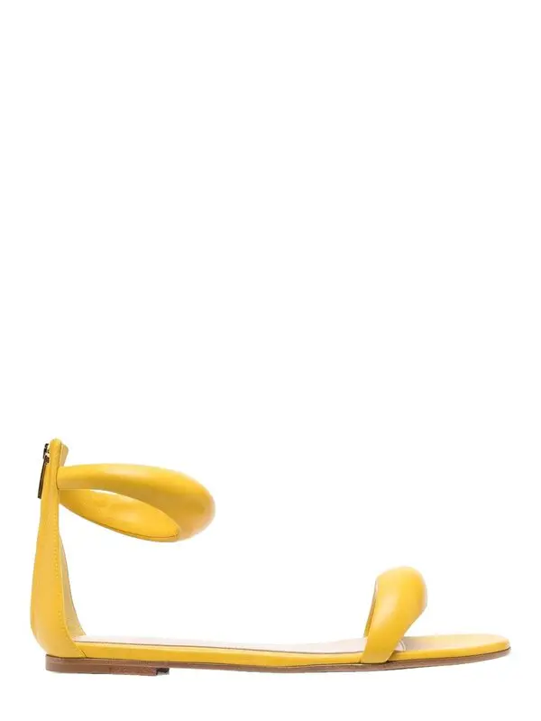 GIANVITO ROSSI Padded Leather Sandals - Yellow