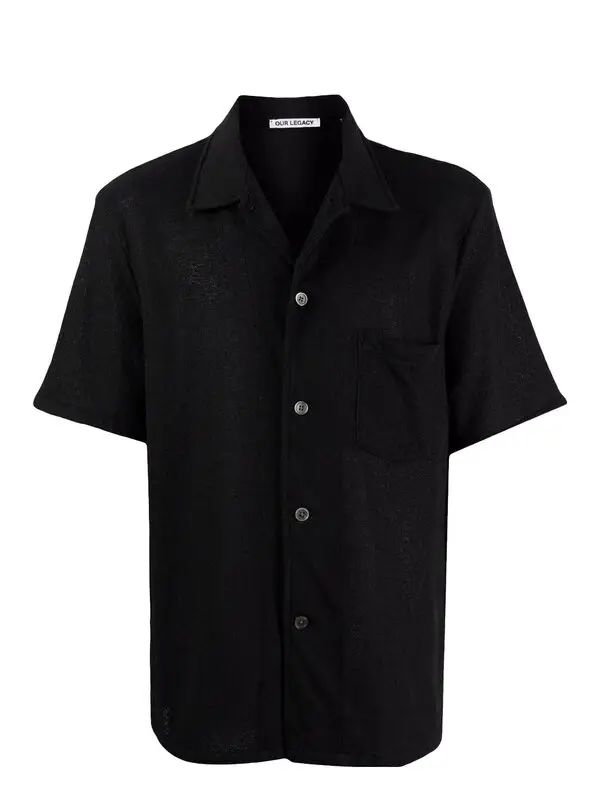 Our Legacy Bouclé Short-sleeve Shirt - Black