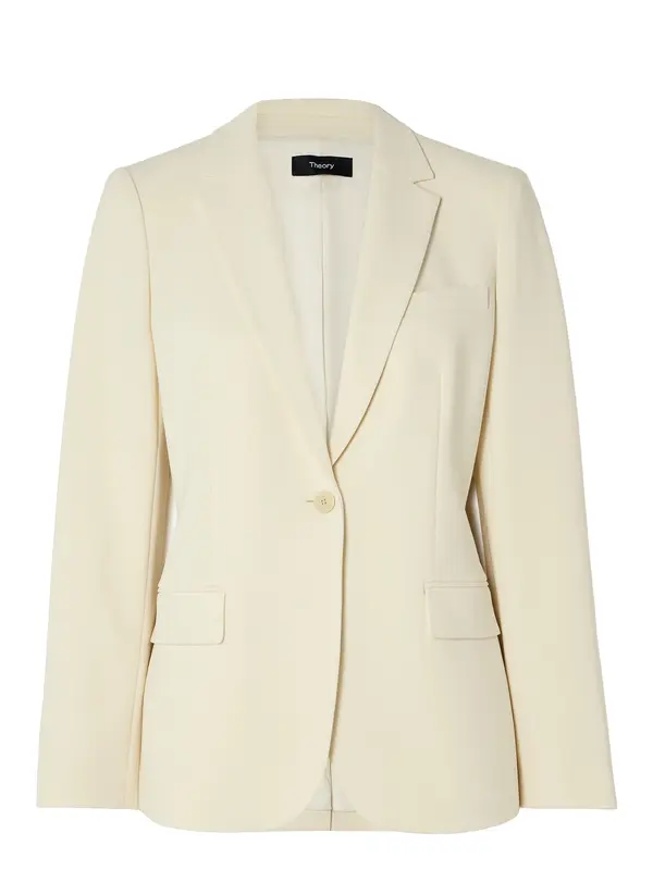 Theory Crepe Blazer - Off-white
