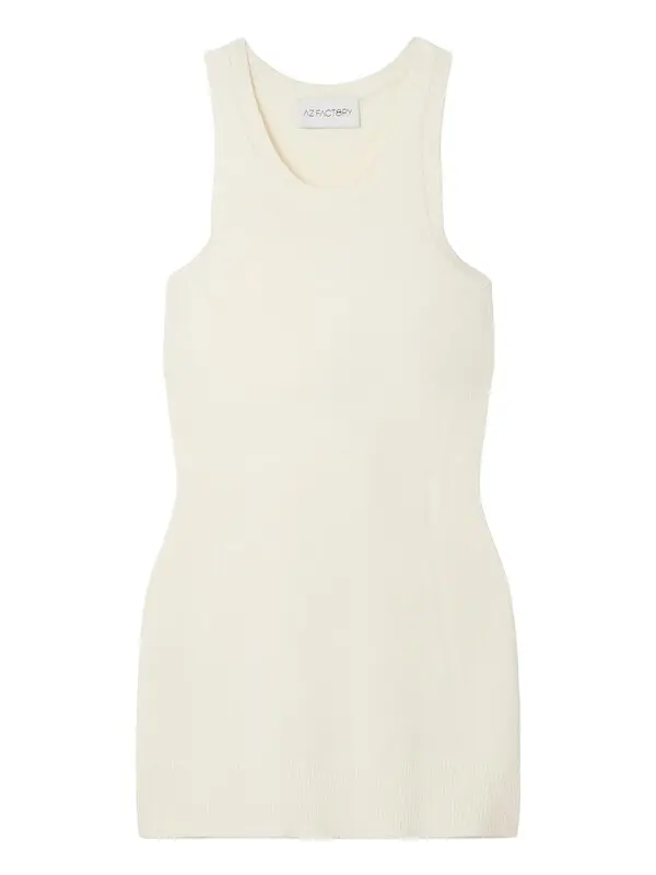 AZ FACTORY Mybody Stretch-knit Tank - White