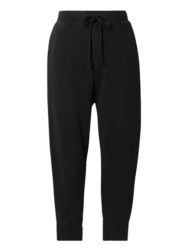 NILI LOTAN Nolan Cropped Track Pants - Black