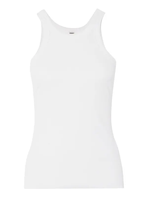 TOTEME Espera Ribbed Tank - White