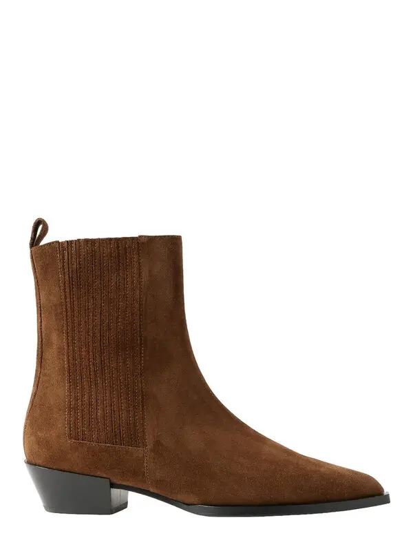 AeydĒ Belinda Suede Ankle Boots - Brown