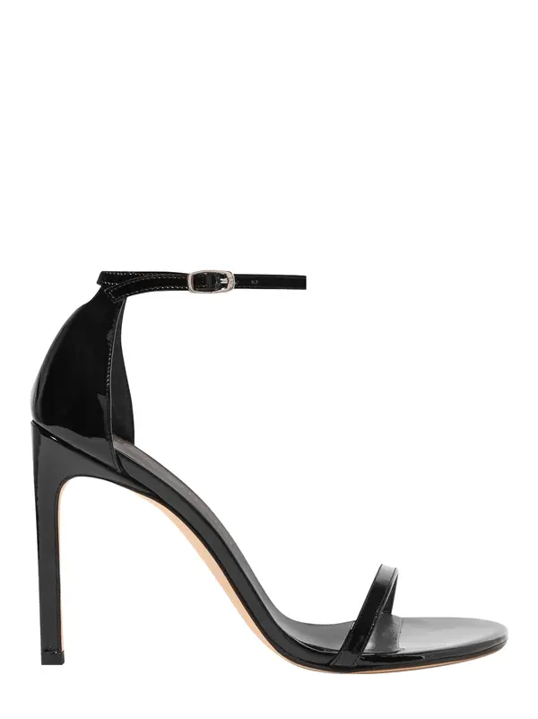 STUART WEITZMAN Nudistsong Patent-leather Sandals - Black