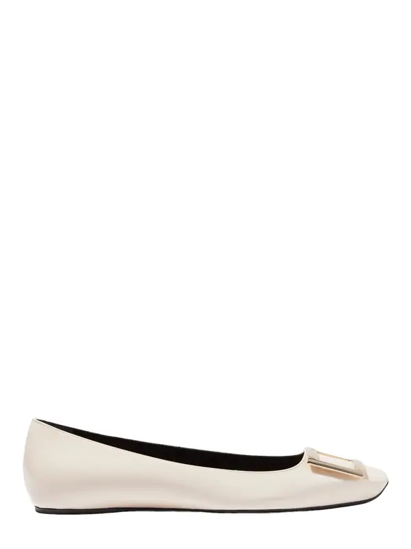 ROGER VIVIER Trompette Bellerine Ballet Flats - White