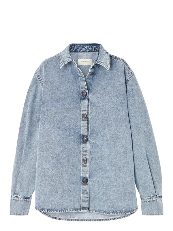 Magda Butrym Oversized Denim Button-down Shirt - Blue