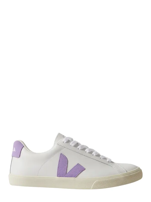 VEJA Net Sustain Esplar Suede-trimmed Leather Sneakers - White