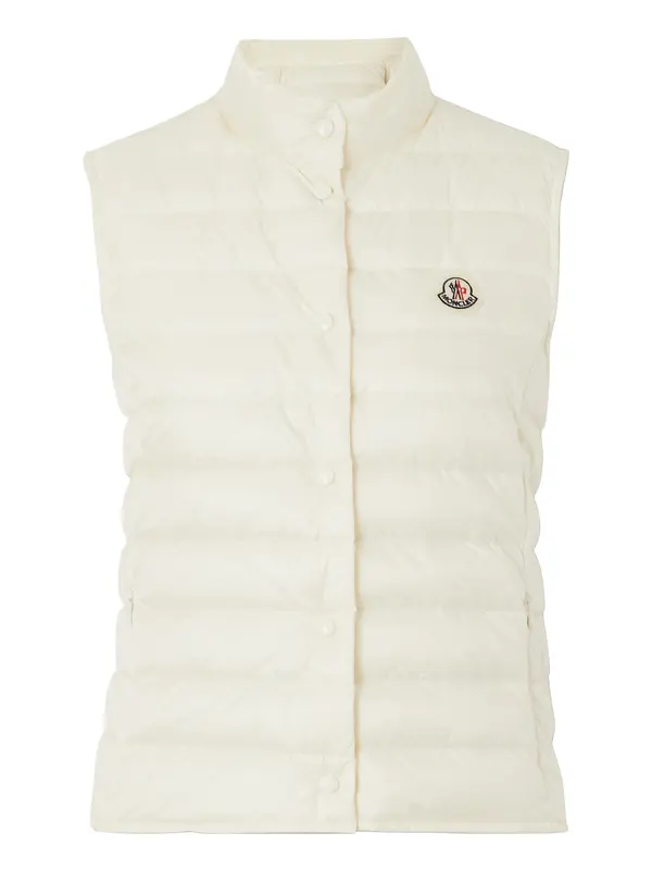 Moncler Liane Quilted Shell Down Vest - White