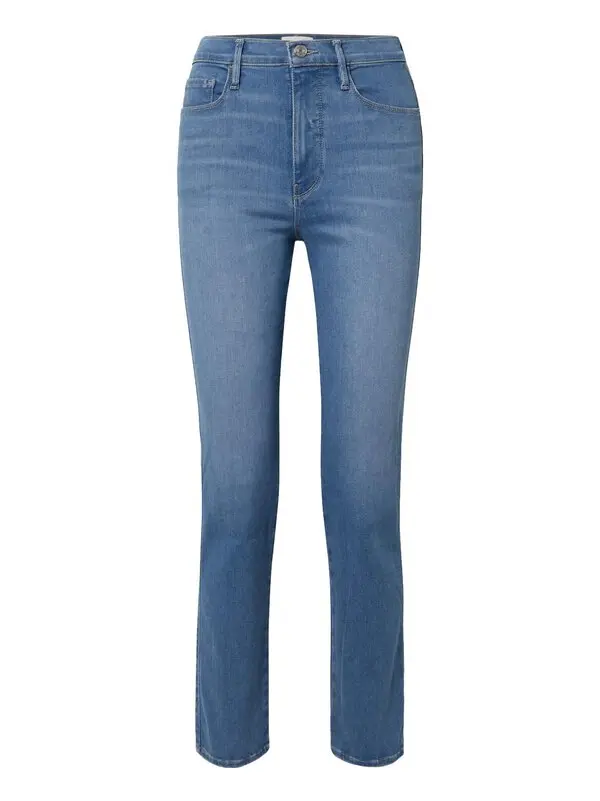 FRAME Le Sylvie High-rise Slim-leg Jeans - Blue