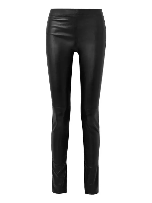 JOSEPH Stretch-leather Leggings - Black