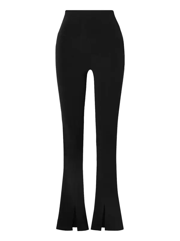 Norma Kamali Spat Stretch-jersey Flared Leggings - Black