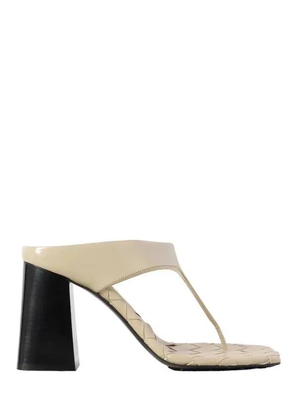 Bottega Veneta Leather Sandals - Ivory