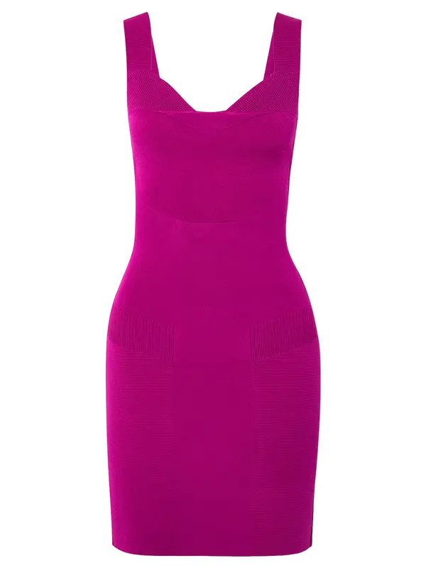 AZ FACTORY Mybody Stretch-knit Mini Dress - Pink