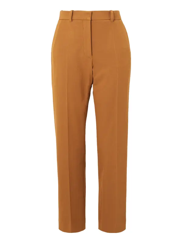 JOSEPH Coleman Gabardine Slim-leg Trousers - Orange