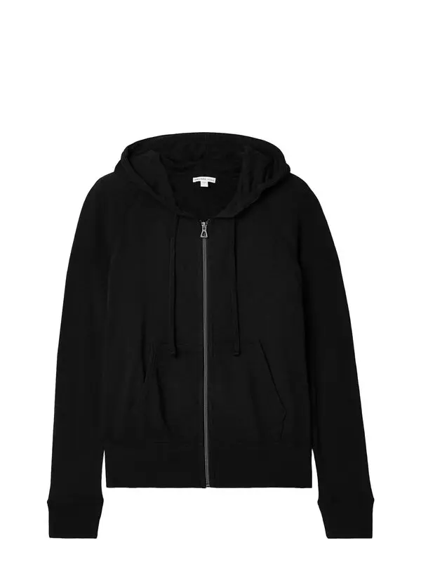 JAMES PERSE Vintage French Cotton-terry Hoodie - Black