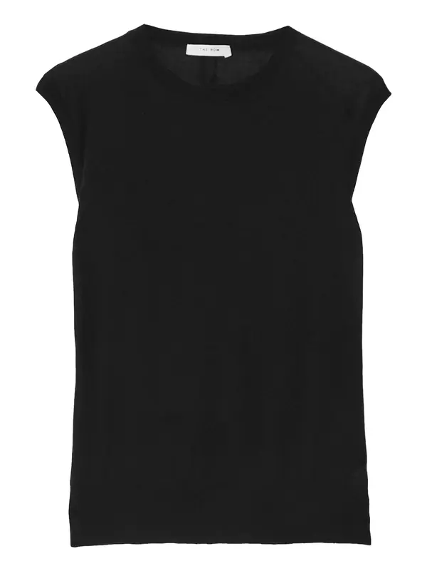THE ROW Balham Cashmere Top - Black