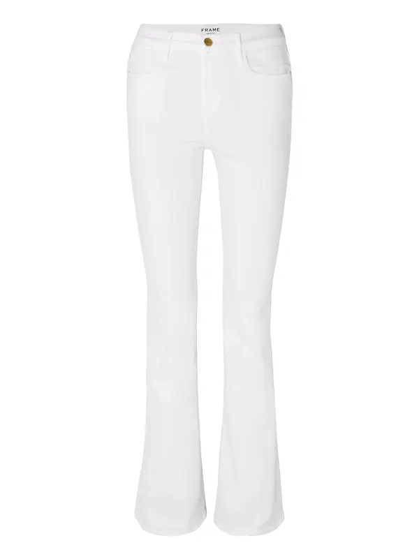 FRAME Le High Flare Jeans - White