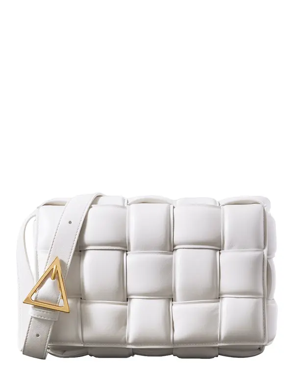 Bottega Veneta Cassette Medium Crossbody Bag - White