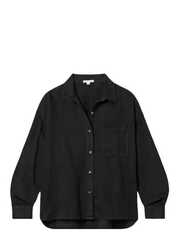 JAMES PERSE Linen Shirt - Black