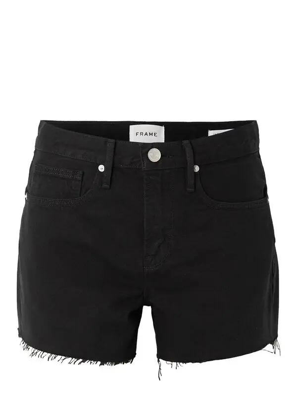 FRAME Le Brigette Denim Shorts - Black
