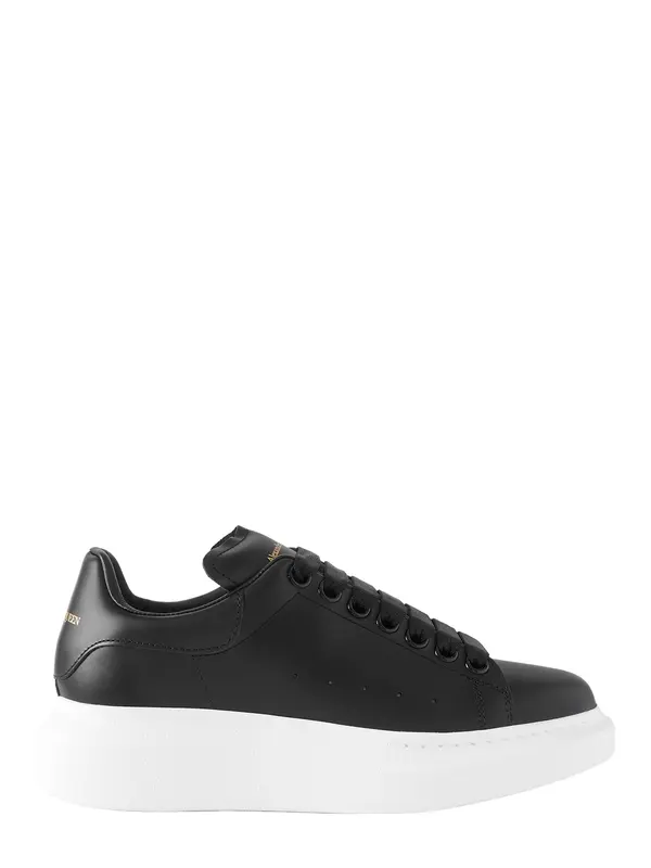 Alexander McQueen Suede-trimmed Leather Sneakers - Black