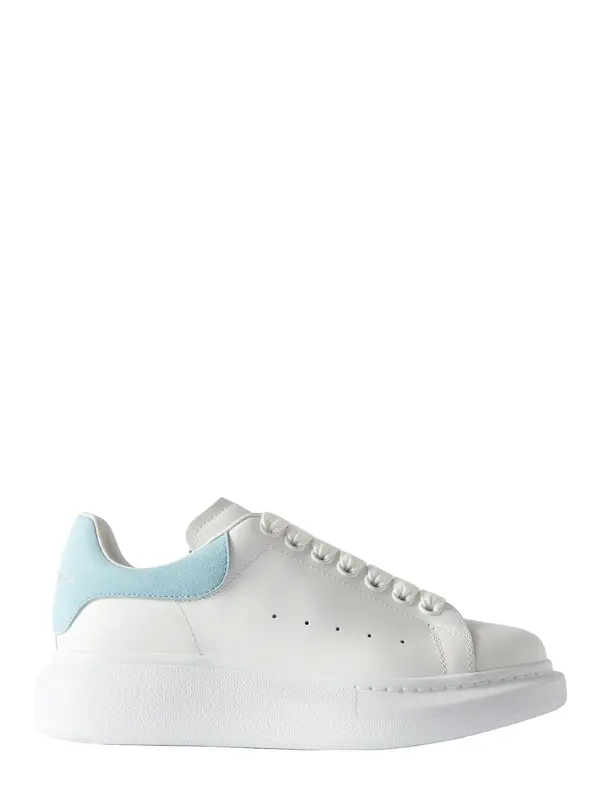 Alexander McQueen Suede-trimmed Leather Sneakers - White