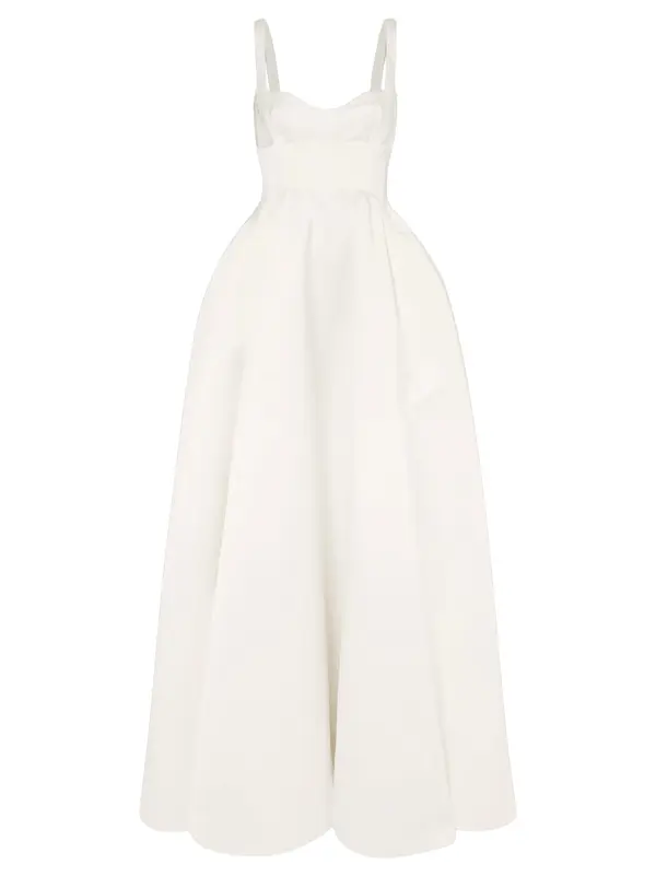 EMILIA WICKSTEAD Diamond Duchesse-satin Gown - White