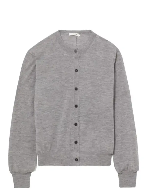 THE ROW Essentials Battersea Cashmere Cardigan - Gray