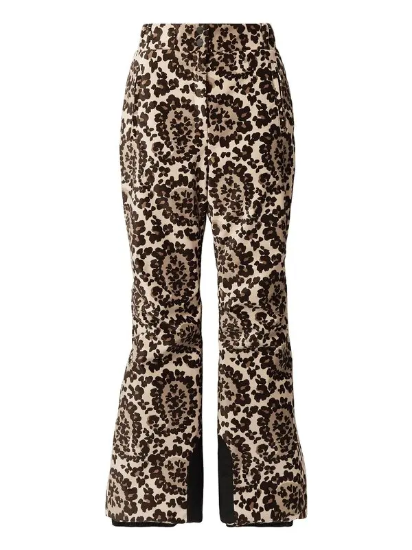 Fendi Printed Velvet Bootcut Ski Pants - Neutrals