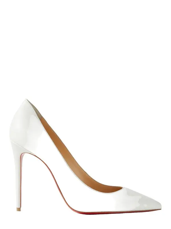 CHRISTIAN LOUBOUTIN Kate 100 Leather Pumps - White