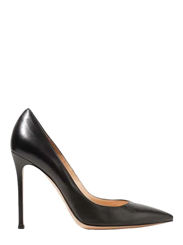 GIANVITO ROSSI 105 Leather Pumps - Black