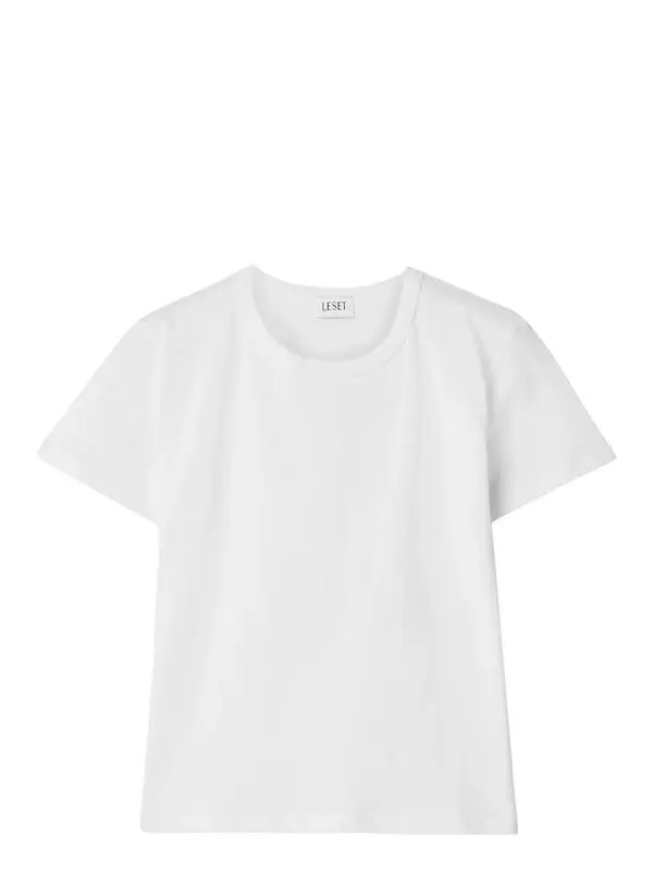 LESET Margo Cotton-jersey T-shirt - White